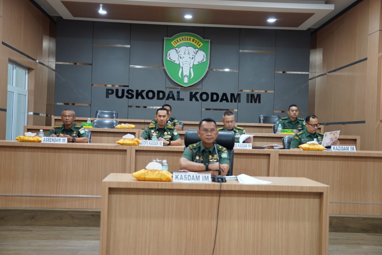 Perkuat Pertahanan Indonesia, Kasdam IM Rapat Virtual Bersama Pokja ...
